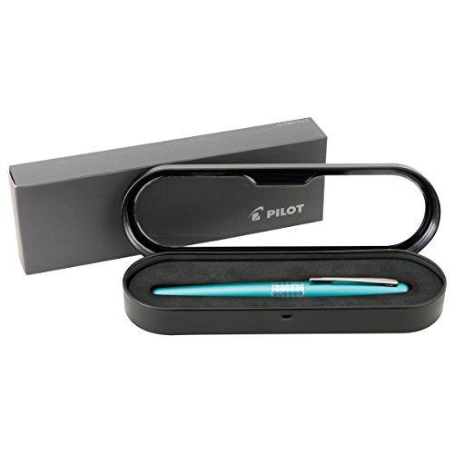 PILOT MR Retro Pop Collection Gel Roller Pen in Gift Box, Turquoise Barrel with Dots Accent, Fine Point Stainless Steel Nib, Refillable Black Ink (91406)