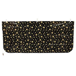 beistle black and gold plastic 1 pc, black & gold stars balloon bag