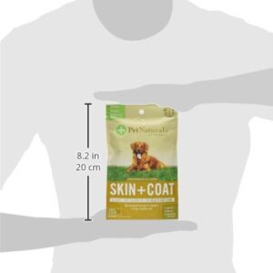 Pet Naturals Skin and Coat for Dogs with Dry, Itchy and Irritated Skin, 30 Chews - Salmon Oil, Vitamin E and Flax Oil - No Corn or Wheat - Vet Recommended