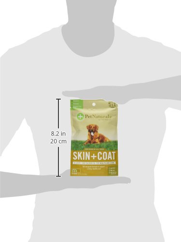 Pet Naturals Skin and Coat for Dogs with Dry, Itchy and Irritated Skin, 30 Chews - Salmon Oil, Vitamin E and Flax Oil - No Corn or Wheat - Vet Recommended