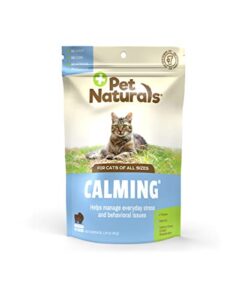 pet naturals calming chews for cats, 30 chews - behavioral support and anxiety relief for travel, boarding, vet visits and high stress situations