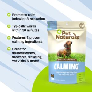 Pet Naturals Calming for Dogs, 30 Chews - Naturally Sourced Stress and Anxiety Calming Ingredients for Behavior Support - Vet Recommended