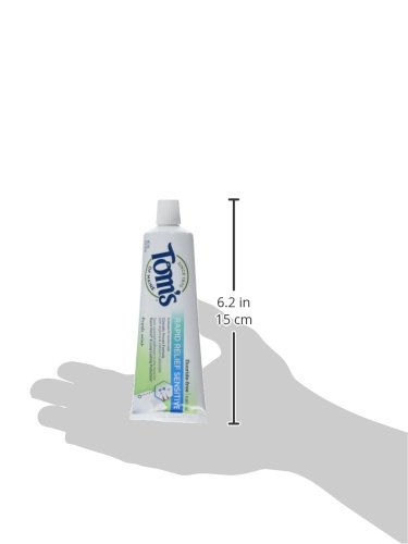 Tom's of Maine Fluoride-Free Rapid Relief Sensitive Toothpaste, Fresh Mint, 4 oz. (Packaging May Vary)