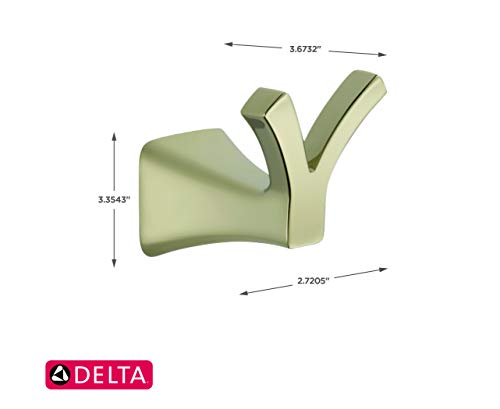 Delta Faucet 75235-PN Tesla Double Robe Hook, Polished Nickel