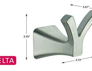 DELTA FAUCET 75235-SS Tesla Double Robe Hook, Stainless