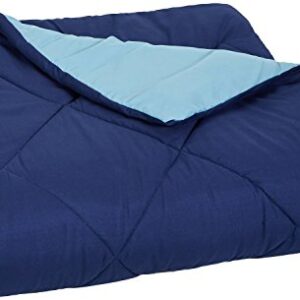 Amazon Basics Navy Blue Comforter (Full/Queen) and Navy Blue Sheet Set (Queen)