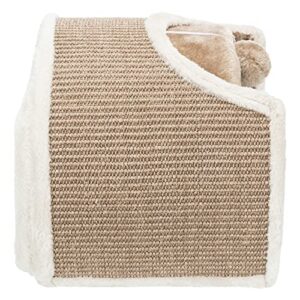 TRIXIE Cuddly Condos with Tunnel, Sisal Scratching Surface, Cream/Brown