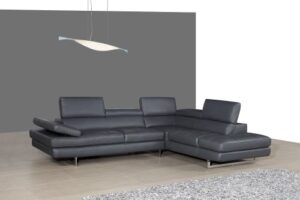 j and m furniture a761 italian leather sectional slate grey,