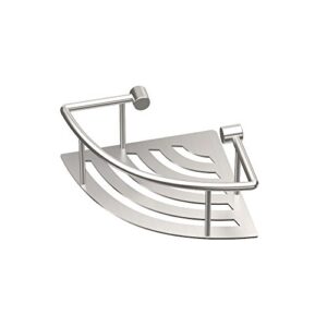 gatco 1453 elegant corner shelf, brushed, 8"