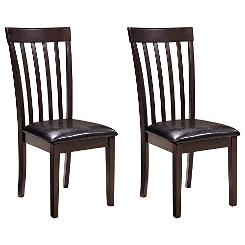 Signature Design by Ashley Hammis Rake Back Dining Room Chair, 2 Count, Dark Brown