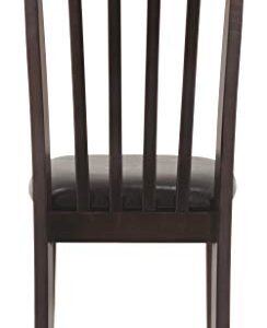 Signature Design by Ashley Hammis Rake Back Dining Room Chair, 2 Count, Dark Brown