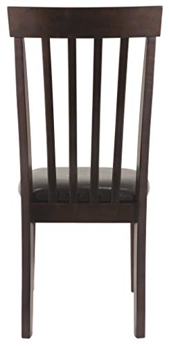 Signature Design by Ashley Hammis Rake Back Dining Room Chair, 2 Count, Dark Brown