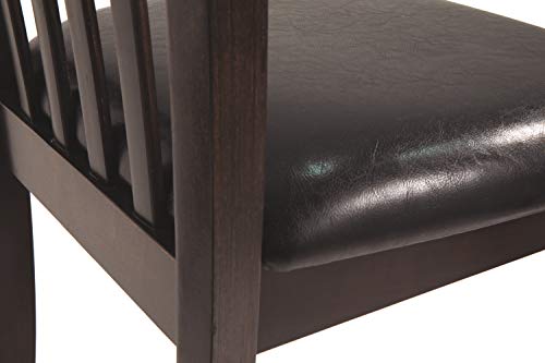 Signature Design by Ashley Hammis Rake Back Dining Room Chair, 2 Count, Dark Brown