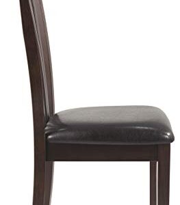 Signature Design by Ashley Hammis Rake Back Dining Room Chair, 2 Count, Dark Brown