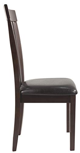 Signature Design by Ashley Hammis Rake Back Dining Room Chair, 2 Count, Dark Brown