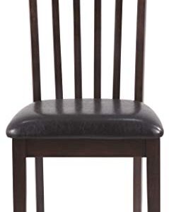 Signature Design by Ashley Hammis Rake Back Dining Room Chair, 2 Count, Dark Brown