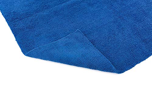 The Rag Company - Edgeless 365 Microfiber Towels (10-Pack) Premium 70/30 Blend, Professional Polishing, Wax Removal, Auto Detailing, 365gsm, 16in x 16n, Royal Blue