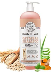 6-in-1 dog shampoo and conditioner for itchy skin, made in usa - 20oz vet formula natural medicated best for de-shedding, itch relief, smelly odor, dry sensitive skin - dogs & cats oatmeal pet wash