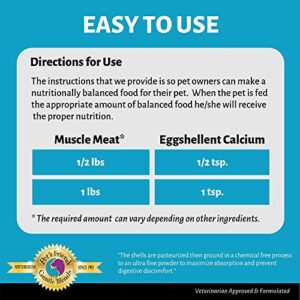 Pet's Friend Eggshellent Calcium 16 oz - Fine Eggshell Powder Calcium Supplement for Dogs and Cats, Low Phosphorous Non-Bovine Ingredients, Nourish Muscles, Joints, and Bones, Tasty Food Additive