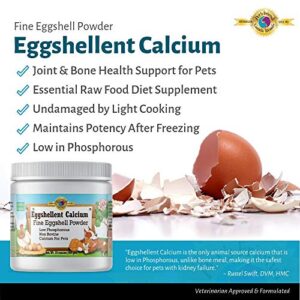 Pet's Friend Eggshellent Calcium 16 oz - Fine Eggshell Powder Calcium Supplement for Dogs and Cats, Low Phosphorous Non-Bovine Ingredients, Nourish Muscles, Joints, and Bones, Tasty Food Additive