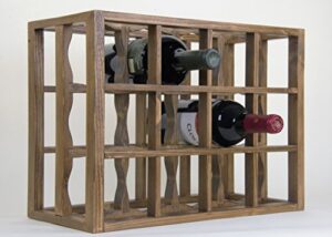 victoria wine rack 12 bottles solid pine pecan stain (pecan)