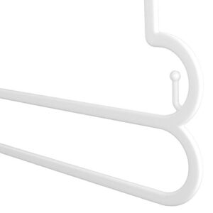 HANGERWORLD Pack of 15 White Plastic Frame Shop Display Hangers 10.2inch for Baby, Toddler and Children's Clothes Hanger