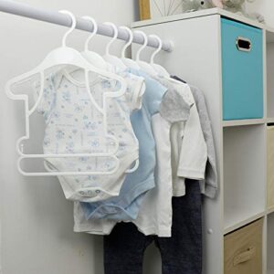 HANGERWORLD Pack of 15 White Plastic Frame Shop Display Hangers 10.2inch for Baby, Toddler and Children's Clothes Hanger