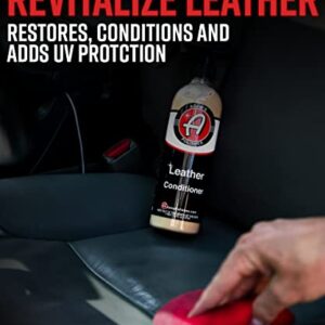 Adam’s Leather Care Kit - Leather Cleaner & Leather Conditioner Car Cleaning Supplies | UV Protection for Interior Accessories Steering Wheel Seat Dash Vinyl Shoe Polish Jacket | Safe Auto Chemical