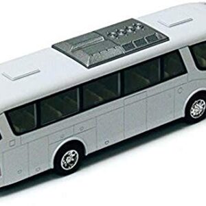 Kinsmart Coach Bus, White 7" Die Cast Model Toy Car