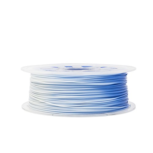 Gizmo Dorks 1.75mm PLA Filament, 1 kg for 3D Printers, Color Change Blue to White