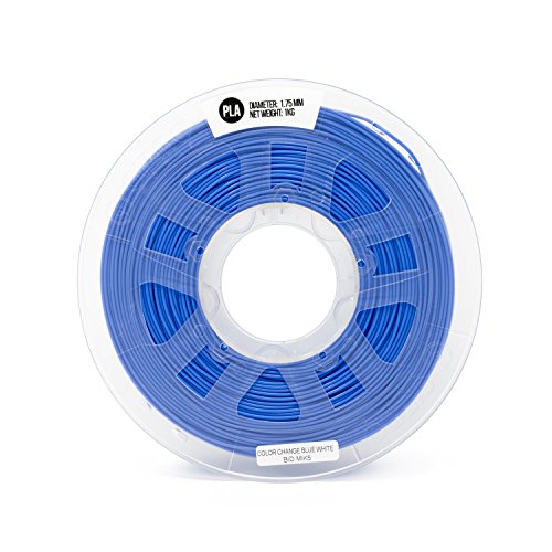 Gizmo Dorks 1.75mm PLA Filament, 1 kg for 3D Printers, Color Change Blue to White