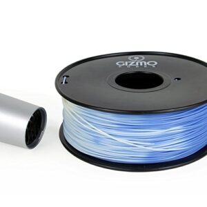 gizmo dorks 1.75mm abs filament, 1 kg for 3d printers, color change blue to white