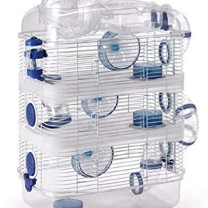 4-Levels Sparkle Clear Hamster Mice Mouse Cage with Large Top Exercise Ball 25" Height