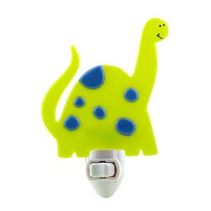 fused glass dinosaur night light (lime green)