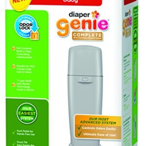 Playtex Diaper Genie Complete Diaper Pail with Odor Lock Technology, Gray