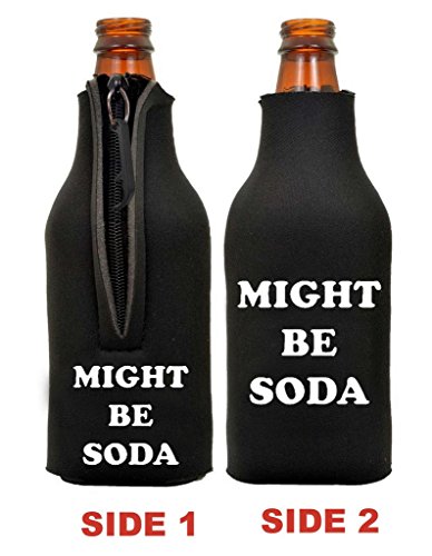 Funny Guy Mugs Might Be Soda Collapsible Neoprene Bottle Coolie - Drink Cooler