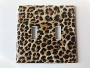 leopard light switch cover - various size light switchplates offered