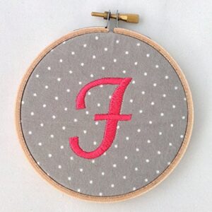 nursery alphabet - embroidered letter in hoop