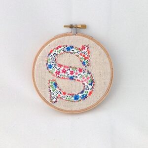 Girly Applique Letter in 4" Hoop -