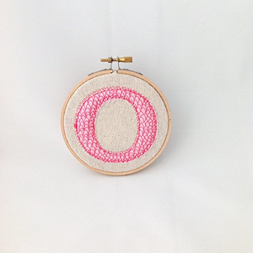 Girly Applique Letter in 4" Hoop -