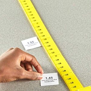 hand2mind Folding Fraction and Decimal Number Line for Classroom, 4th Grade Math Manipulatives, Teacher Supplies, Homeschool Supplies, Fraction Manipulatives, Activity Guide (1 Set of 2)