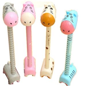 kitmax (tm) pack of 12 pcs cute cool giraffe donkey zebra shape personalized promotional ballpoint pens office school supplies students children gift