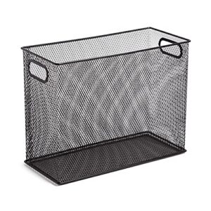 u brands mesh steel desktop hanging file holder, letter size, 12.4" x 9.53" x 5.5", black - 457u00-06