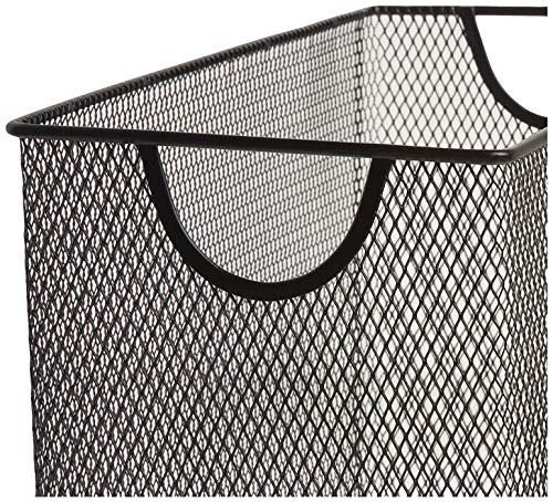 U Brands Mesh Steel Desktop Hanging File Holder, Letter Size, 12.4" x 9.53" x 5.5", Black - 457U00-06