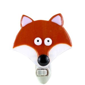 fused glass fox night light