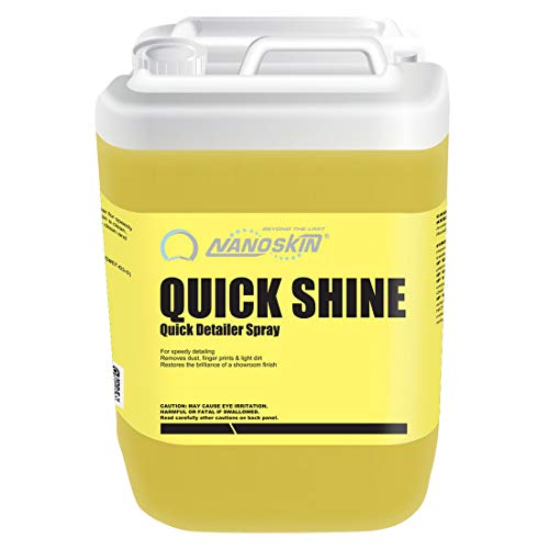 Nanoskin QUICK SHINE Quick Detail Spray 5 Gallons - Waterless Detailer Spray for Car Detailing | Deep Gloss Car Wax Booster & Clay Lubricant | Removes Dust, Smudges, Fingerprints & Other Contaminants