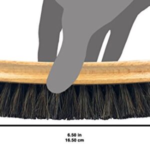 Bickmore Shoe & Boot Shine Brush - 100% Horsehair - Cleaning Brush Great for Waxing, Polishing, Buffing Finished Leather