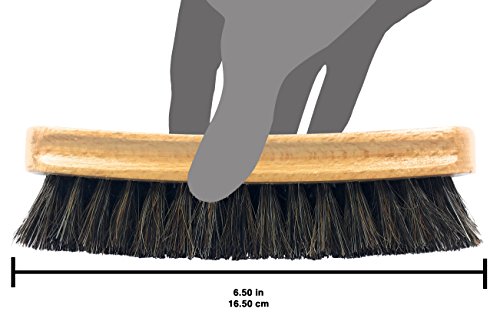 Bickmore Shoe & Boot Shine Brush - 100% Horsehair - Cleaning Brush Great for Waxing, Polishing, Buffing Finished Leather