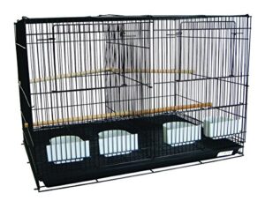 yml small breeding cages with divider, black