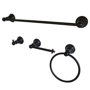 kingston brass bahk192478nb american classic towel bar/towel ring/toilet paper holder/robe hook, 18", naples bronze